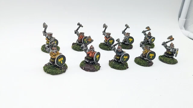10X PAINTED OOP Metal Dwarf Ironbreakers, Warhammer Fantasy Sigmar $86. ...