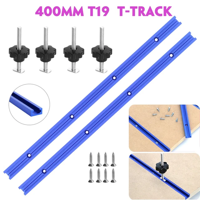 ALUMINIUM T19 T-SLOT Track Alloy Jig Woodworking Fixture Sliding Nut ...