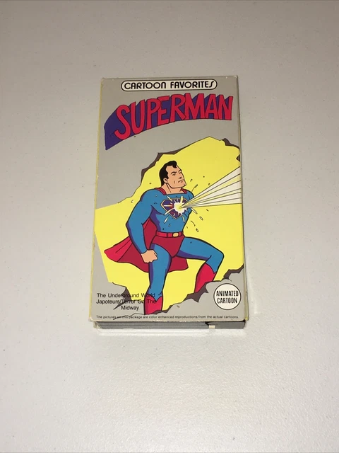 SUPERMAN VHS ANIMATED Cartoon Favorites SUPERMAN Underground World Very ...