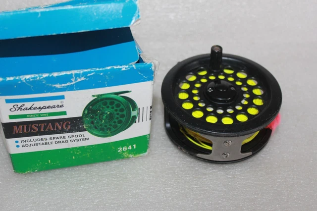 SHAKESPEARE MUSTANG 2641 Fly Fishing Reel With Fly Line Boxed £9.99 ...