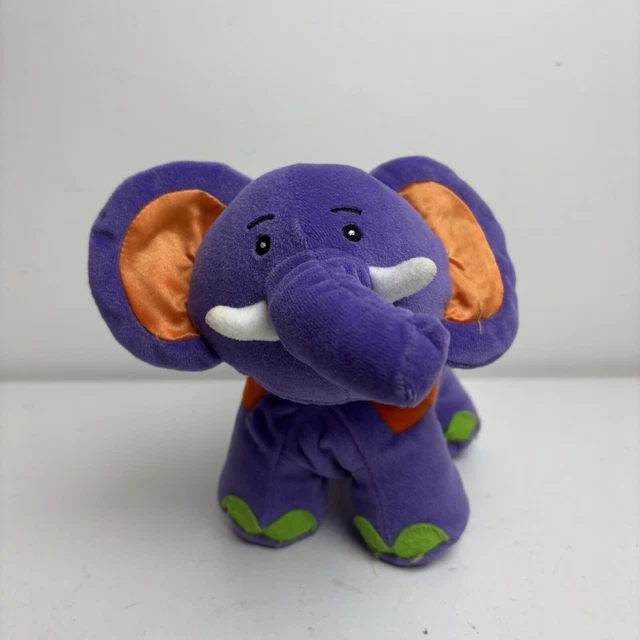 VINTAGE ARGOS BEANSTALK Purple Elephant Rattle Plush Soft Toy £3.99 ...