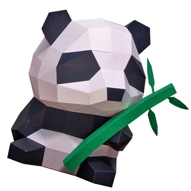 PANDA 3D PAPER Model Stereoscopic Winter Animals Papercraft Building ...