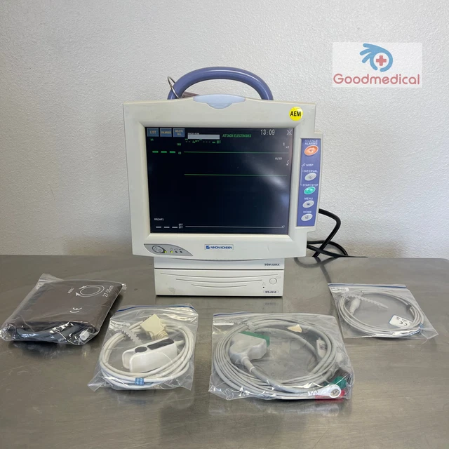 NIHON KOHDEN PATIENT Monitor Lifescope BSM-2354A w CO2 ekg SpO2 NIBP ...