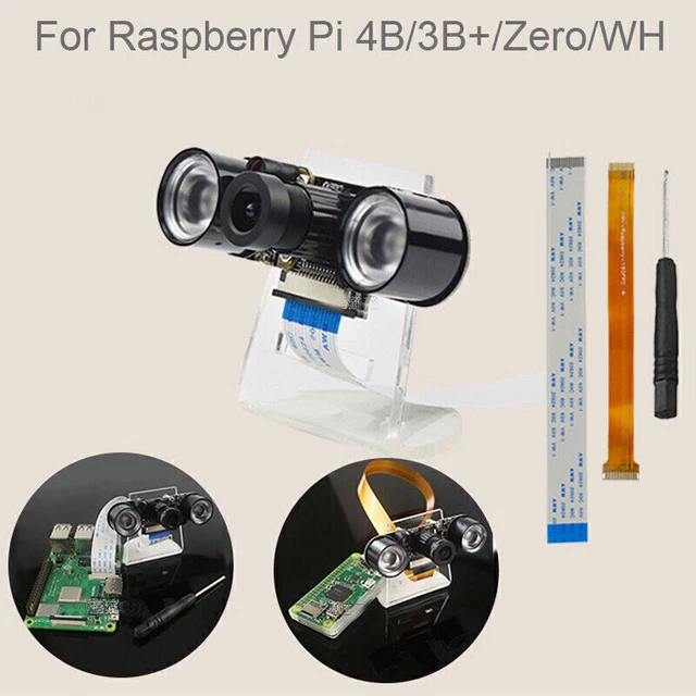 NIGHT VISION CAMERA Module W/Infrared Light for Raspberry Pi 4 Model B ...