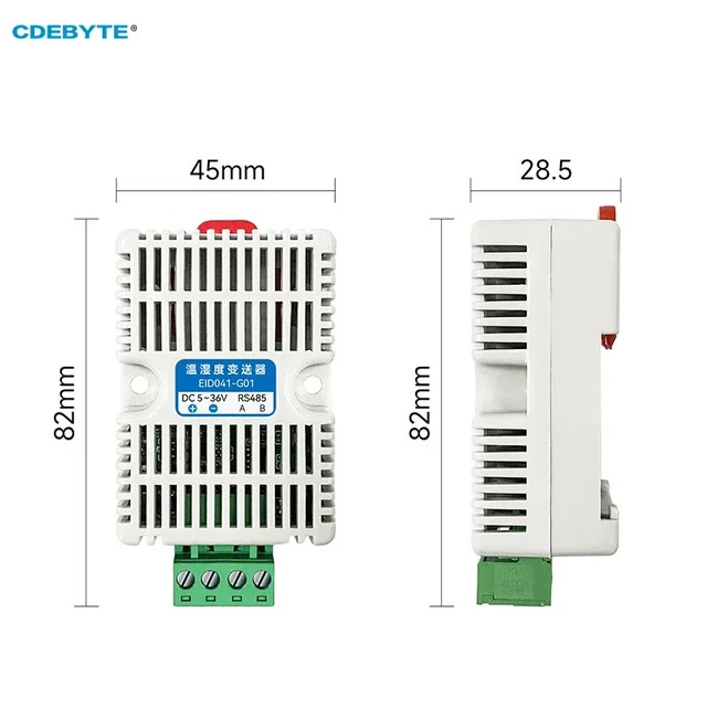 TEMPERATURE AND HUMIDITY Sensor RS485 Modbus RTU EBYTE EID041SHT30 ...