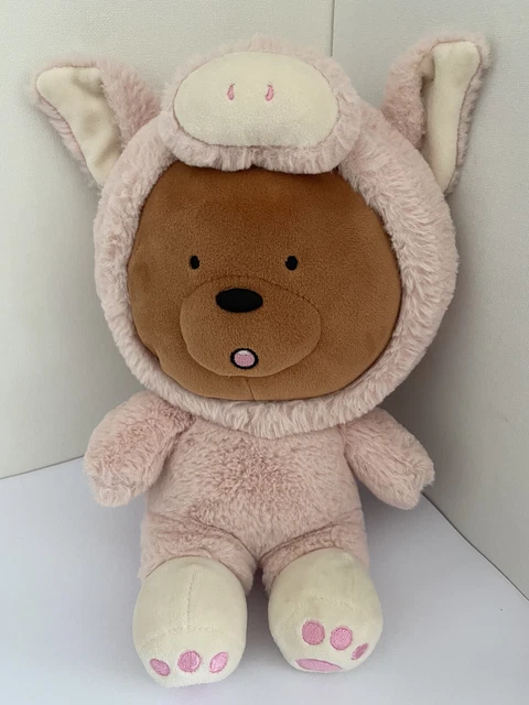 MINISO CARTOON NETWORK We Bare Bears Ice Bear Pig Costume 12”Soft Toy £ ...