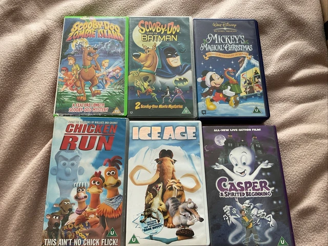 VINTAGE VHS VIDEOS Chicken Run Ice Age Casper Mickeys Magical Xmas ...