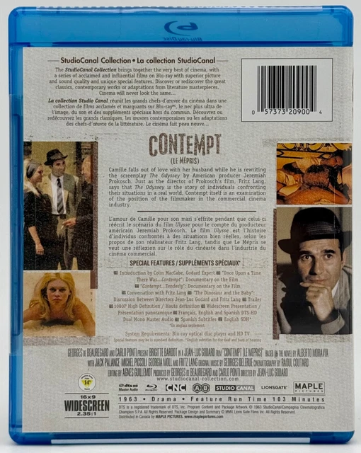 CONTEMPT (LE MEPRIS) (Blu-ray Disc, 1963, 2010) - New $39.89 - PicClick CA