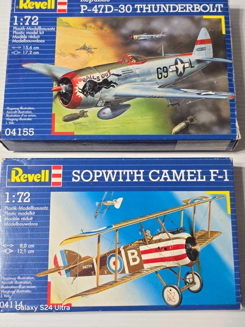 REVELL 1/72 SCALE P-47D-30 Thunderbolt (04155) & Sopwith Camel F-1 (04114) Model £8.00 - PicClick UK