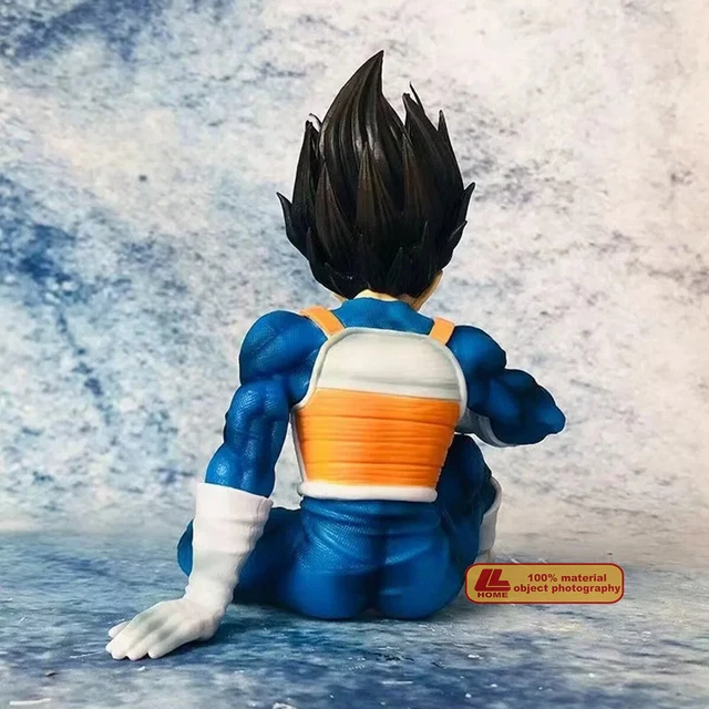 ANIME DRAGON BALL Z Super Saiyan Vegeta Handsome Sitting PVC Figure Toy ...