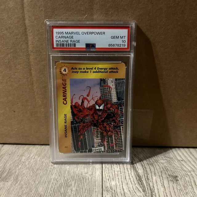 1995 MARVEL OVERPOWER Carnage Insane Rage Psa 10 Low Pop Gemme Comme ...