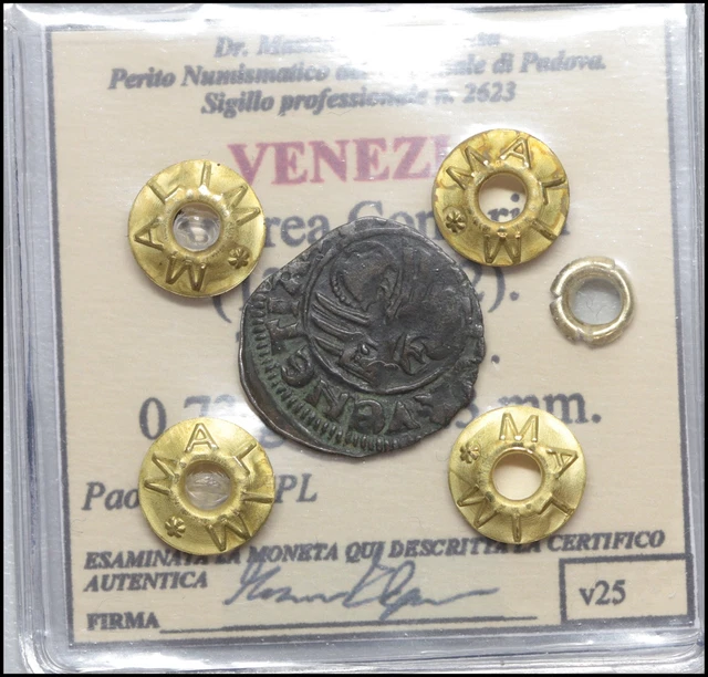 VENEZIA DOGE ANDREA Contarini Tornesello Monete medievali italiane ...