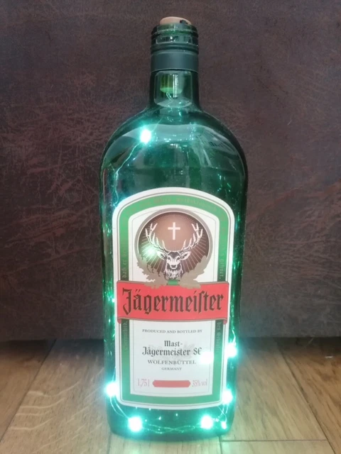 JAGERMEISTER STAG LIQUEUR 1.75L Sparkle Light Up Giant Bottle Lamp ...