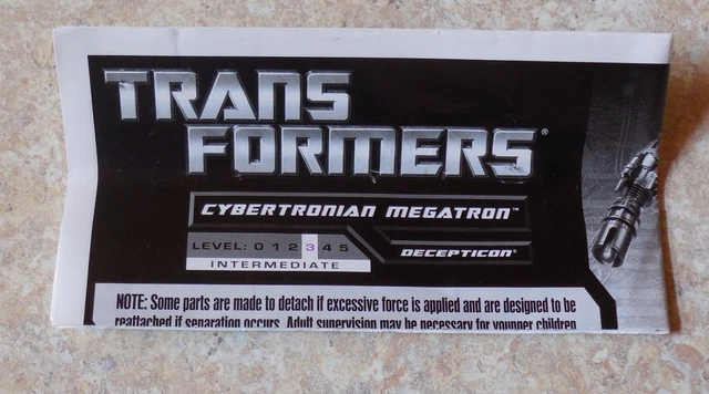 TRANSFORMERS GENERATIONS CYBERTRONIAN Megatron Instructions Livret $21. ...