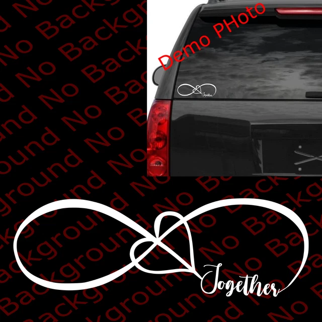 TOGETHER LOVE HEART INFINITY FOREVER SYMBOL VINYL DECAL CAR WINDOW ...