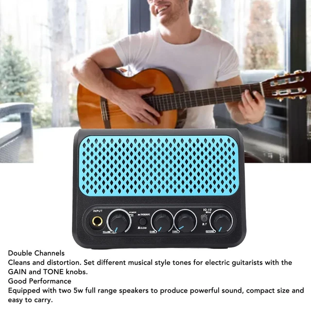 MINI AMPLI GUITARE, ampli Guitare Acoustique électrique Portable 10W ...