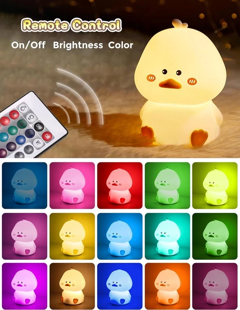 LED CUTE BEAN Duck Night Light With Touch Sensor Rechargeable Table ...