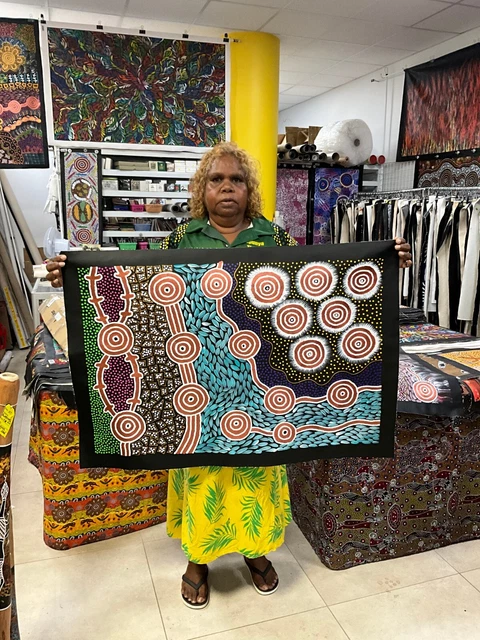SHARON BUTCHER NAPANANGKA Aboriginal Artist 7 SISTER BUSH MEDICINE LEAF ...