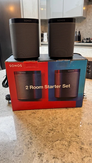 SONOS PLAY:1 Wireless Smart Speaker - Pair (2x) - Black - Reset inc ...