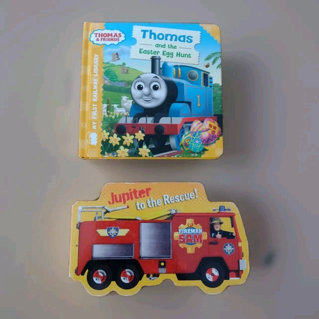 CHILDREN'S BOOKS FIREMAN Sam Rescue & Thomas The Tank Engine Easter Egg ...