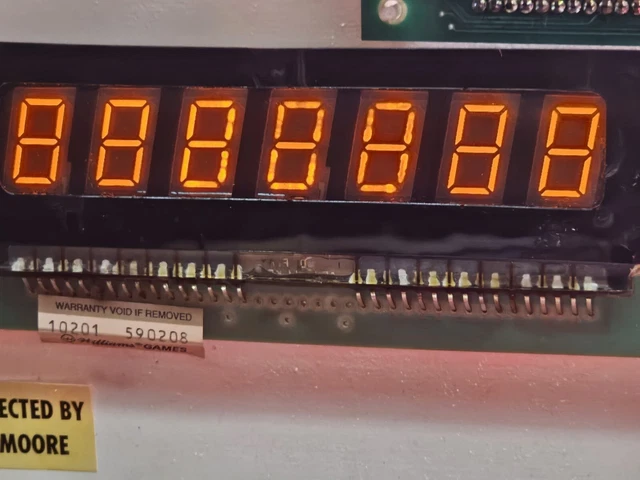 WILLIAMS PINBALL MACHINE 7 segment DISPLAY-Pinball & Shuffle-"Bloated ...