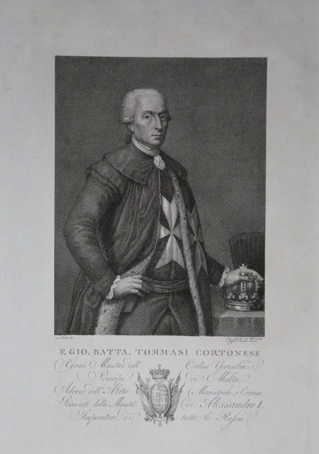 GIOVANNI BATTISTA TOMMASI (1731-1805) Maltese Grandmaster Portrait 1804 ...
