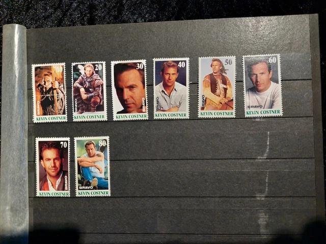 BRAVO STAR MARKEN KEVIN COSTNER Komplettsatz Briefmarken EUR 7,00 ...