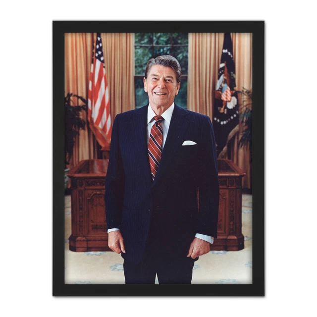 OFFICIAL PORTRAIT PHOTOGRAPH President Ronald Reagan USA Large Framed ...