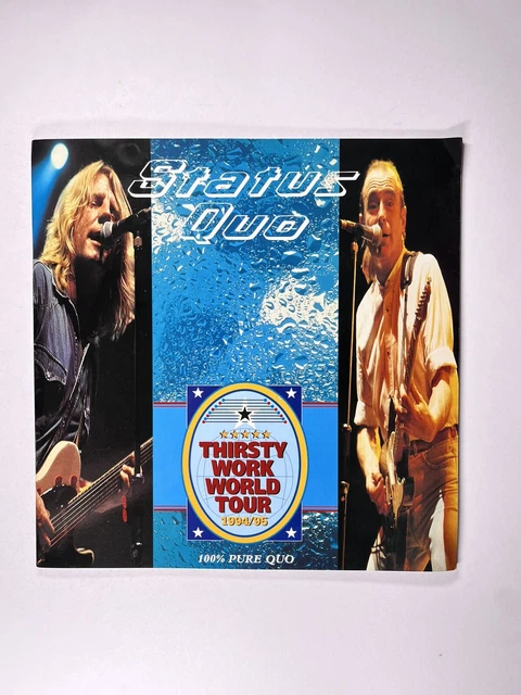 STATUS QUO PROGRAMME Thirst Work Official World Tour Francis Rossi 1994 ...
