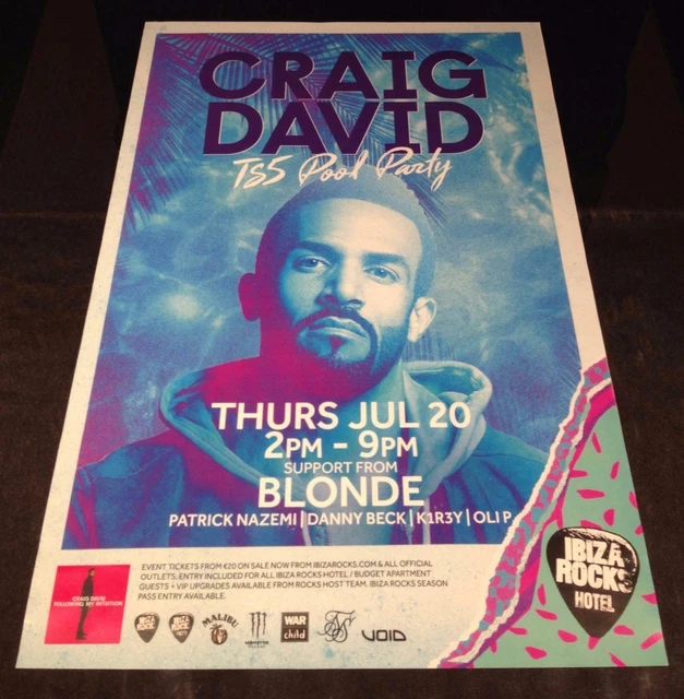 TS5 CRAIG DAVID 2017 Pool Party @ Ibiza Rocks Hotel - Ibiza Club ...