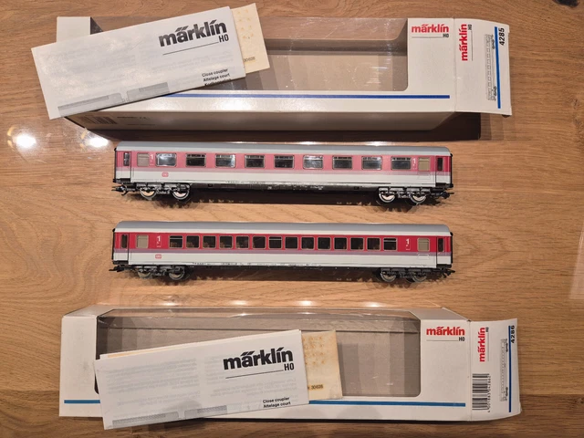 MÄRKLIN H0 2X Intercity IC-Wagen 1. Klasse 4285 & 4286 mit OVP, guter ...