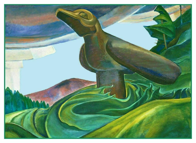 LE CORBEAU PAR Canadien Emily Carr Point de Croix Motif EUR 10,85 ...