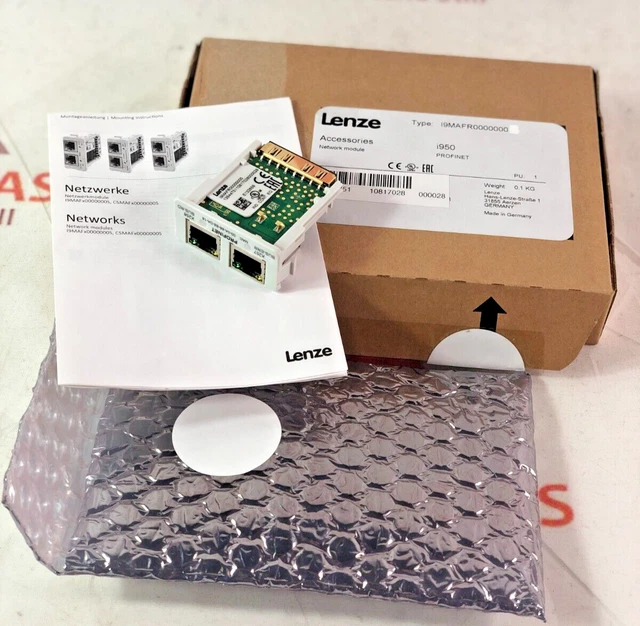 LENZE NETWORK MODULE i950 PROFINET, I9MAFR0000000, NEW ORIGINAL OPEN ...