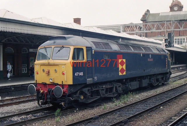 ORIGINAL RAILWAY PHOTOGRAPHIC negative Class 47 47145 at Nottingham £3. ...
