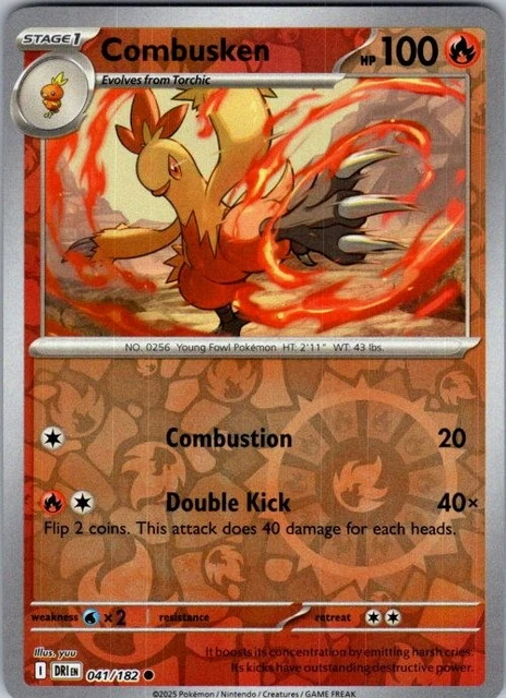 POKEMON | SV10: Destined Rivals | Combusken | 041/182 | Reverse Holo ...