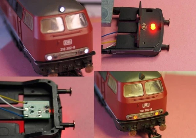 LED-BELEUCHTUNGSSATZ FLEISCHMANN LOK H0 BR 218, Lichtwechsel rot-weiß, analog EUR 17,50 ...