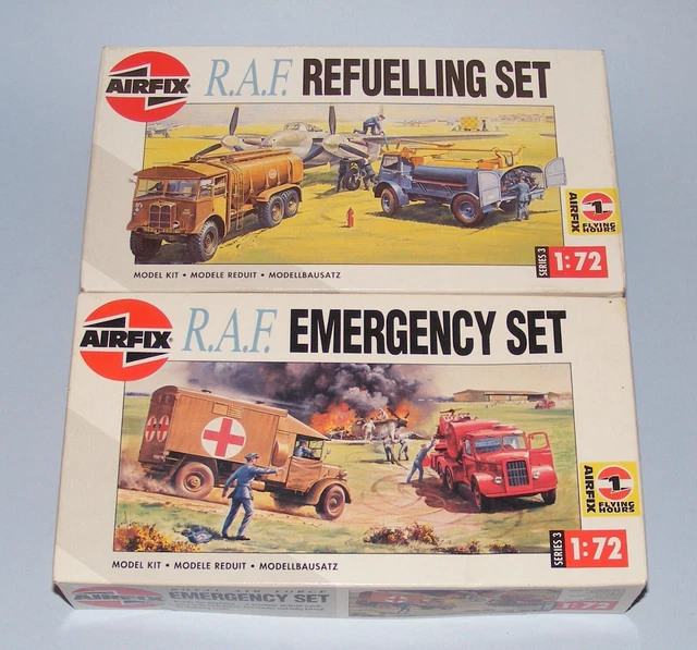 AIRFIX 1/72ND SCALE RAF REFUELLING SET + RAF EMERGENCY SET FACTORY ...