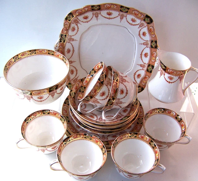 ROYAL ALBERT CROWN China Imari Style Tea Set 21 Pieces c1920’s. £39.99 ...