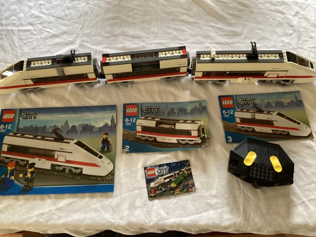 LEGO 7897 ZUG Passenger Train ICE mit Bauanleitungen und Fernbedienung ...