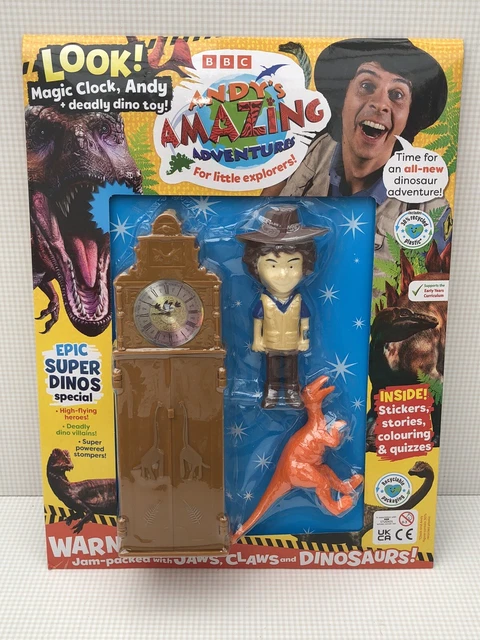 ANDYS AMAZING ADVENTURES Figure Dinosaur Clock Cbeebies Rare Toy ...