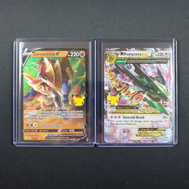 POKEMON ULTRA RARE Cards - Mega Rayquaza EX 76/108, Zamazenta V 018/025 ...