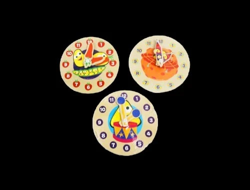 BBC CBEEBIES MY First Wooden Learning Clock. Fun & Educational For Kids ...