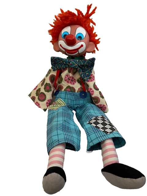 PELHAM PUPPETS - 1960s Clown Ventriloquist Doll Puppet with Articulated ...