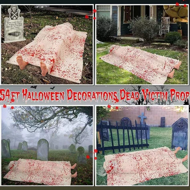 SCARY FAKE CORPSE Deaths Victims Prop Inflatable Fake Halloween Prop ...