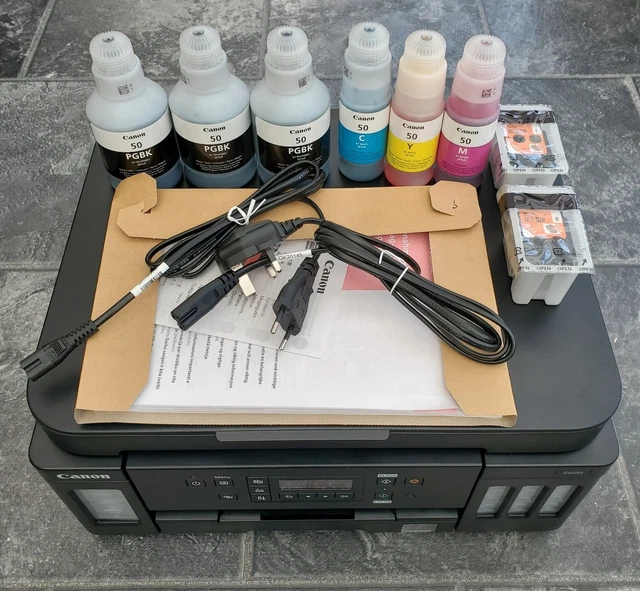 CANON PIXMA G6050 MegaTank All-in-One Wireless Inkjet Printer, Ink ...