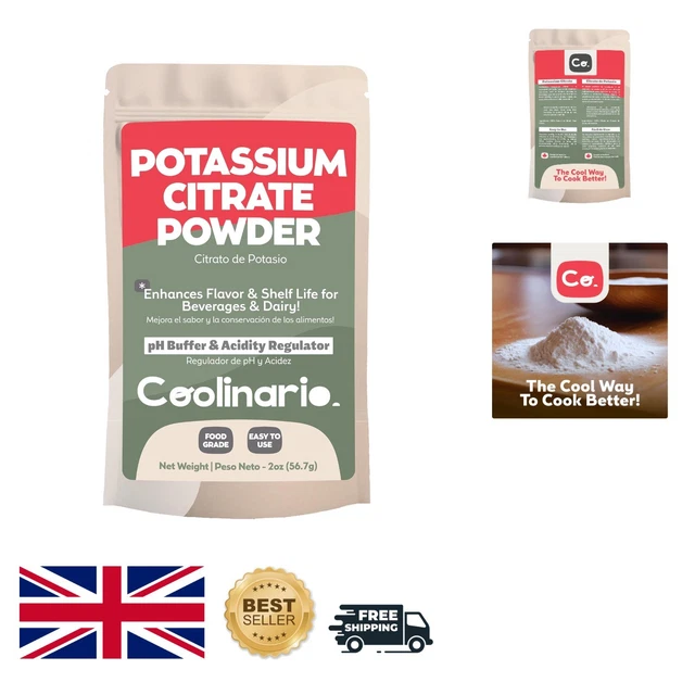 POTASSIUM CITRATE POWDER 56g | Enhances Flavor & Shelf Life in Dairy ...