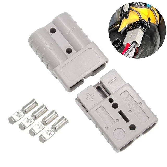 600V BATTERY POWER Connector 50 AMP Cable Connectors For Anderson $14. ...