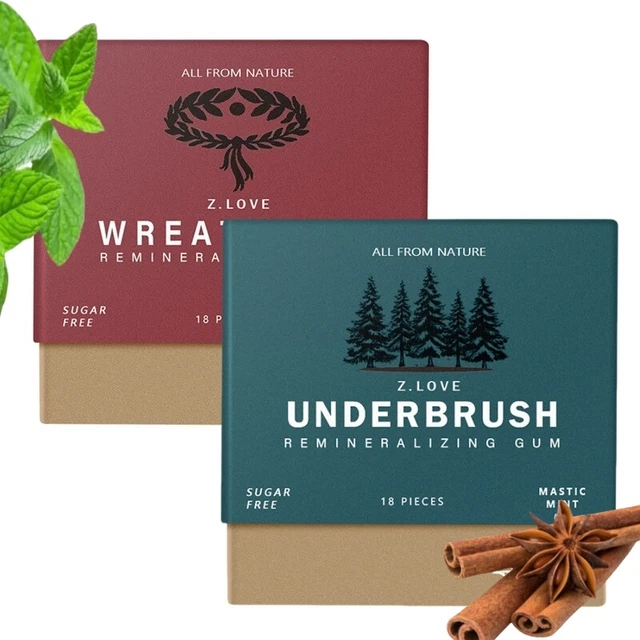 UNDERBRUSH REMINERALIZING GUM Sugar-Free Long Lasting Chewing Gum £5.93 ...