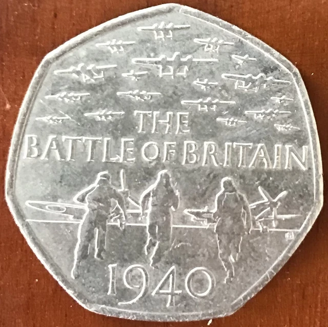 RARE & COLLECTABLE BATTLE OF BRITAIN 75 YEARS 2015 UK 50p (FIFTY PENCE ...