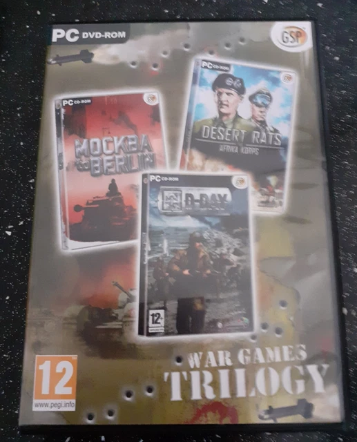 WAR GAMES TRILOGY, D-Day, Desert rats, Mockba to Berln - 3 PC Games On ...